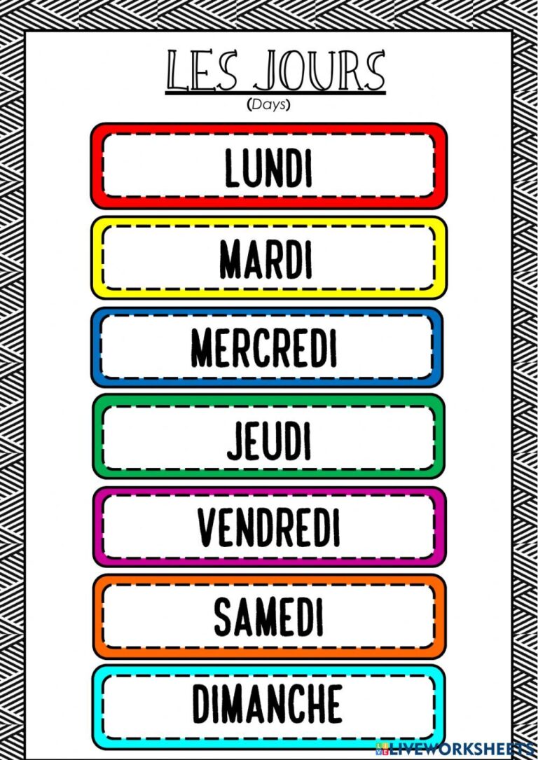 Comprendre les jours de la semaine en arabe : une explication simple ...